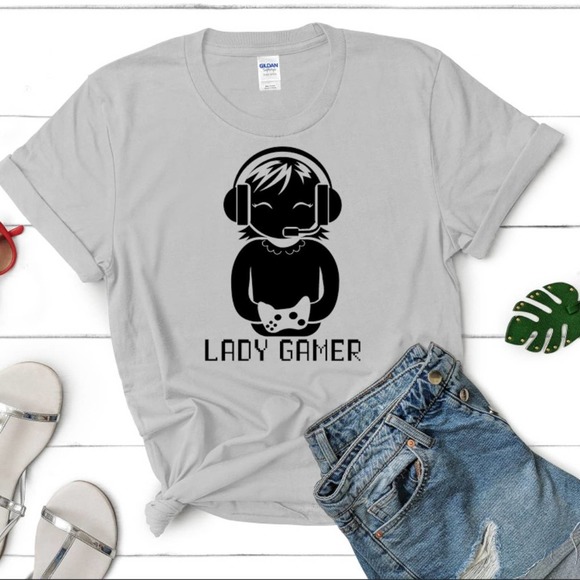 Gildan | Tops | Lady Gamer Shirt | Poshmark